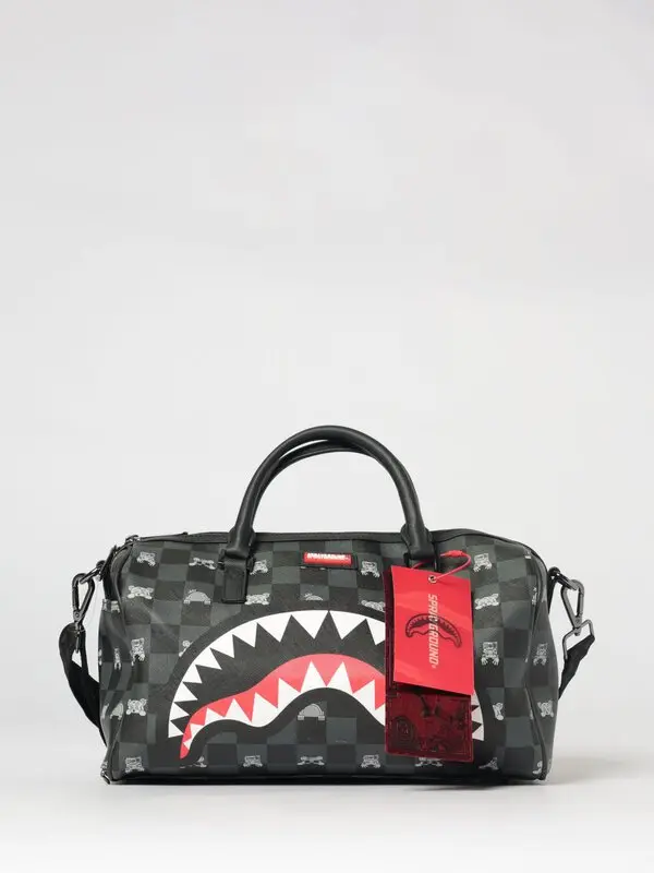 SPRAYGROUND Saffiano Coated Cotton Duffle Bag - Black