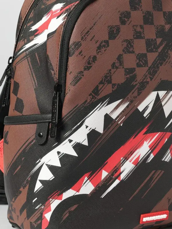 SPRAYGROUND Smeared Grunge Savage Backpack In Printed Saffiano Coated Cotton