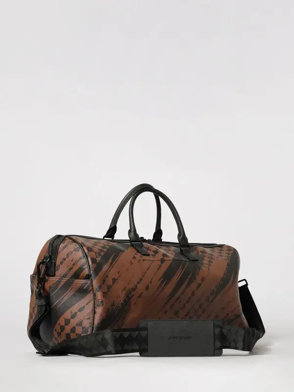 SPRAYGROUND Saffiano Coated Cotton Duffle Bag With Printed Logo