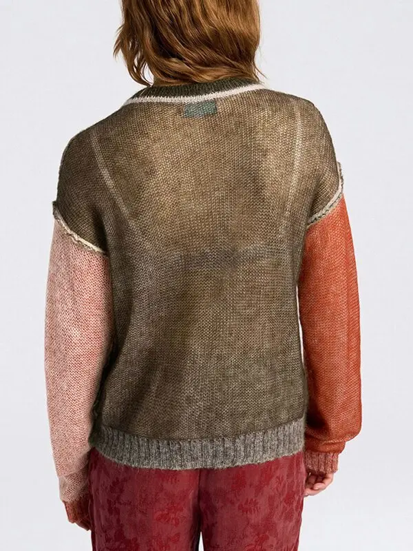 Momoni Block Mohair Wool Pullover - Multicolor