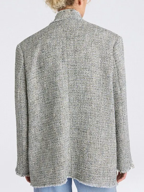 Momoni Single-breasted Textured Blazer
