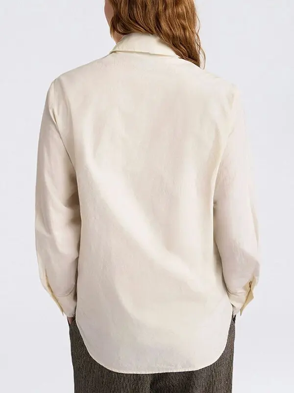 Momoni Cotton Shirt With French Collar And Plastron