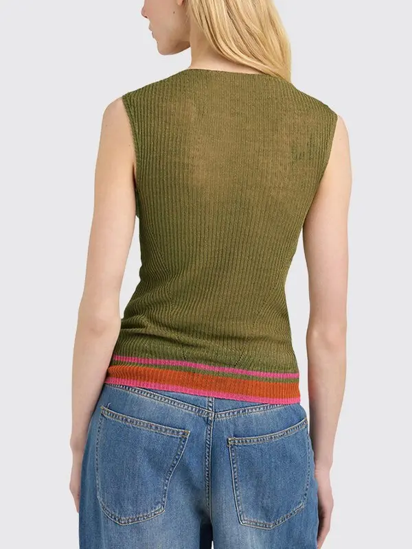 Momoni Linen Knit Top - Sage