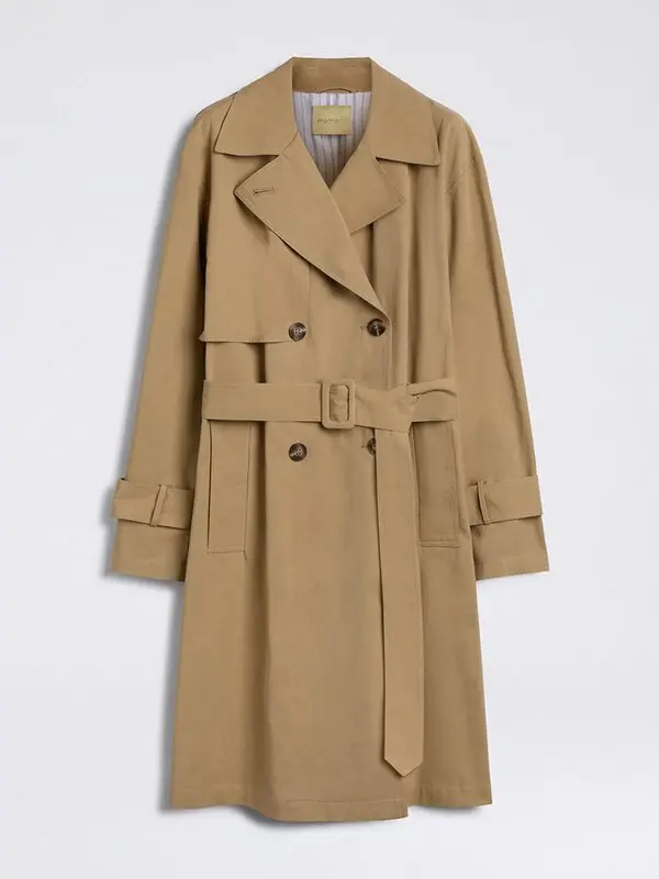 Momoni Double-breasted Cotton Blend Trench Coat