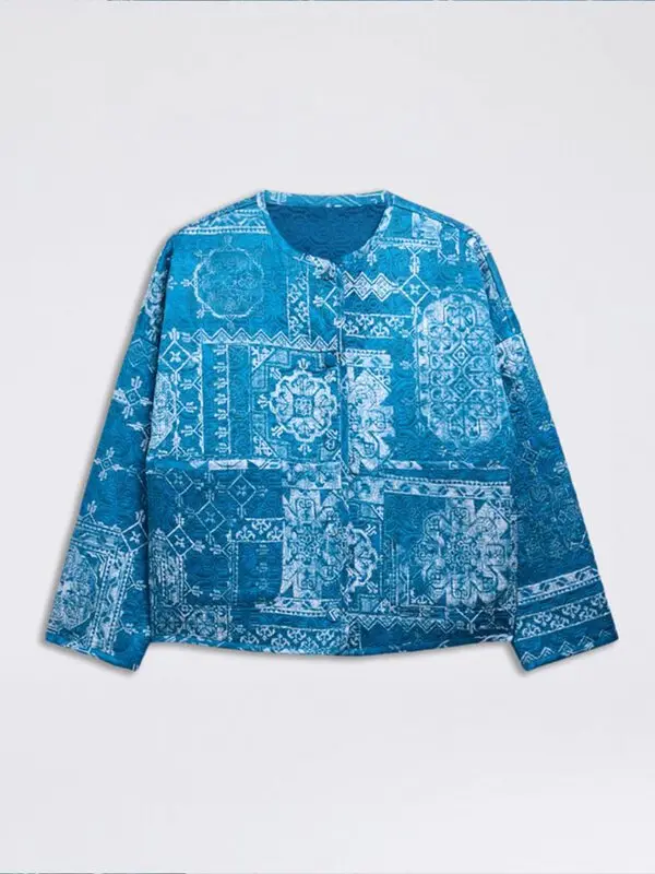 Momoni Gelsomino Printed Viscose Twill Coat