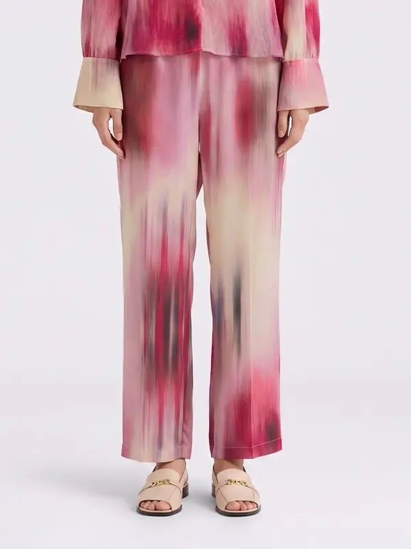 Momoni Printed Viscose Palazzo Trousers