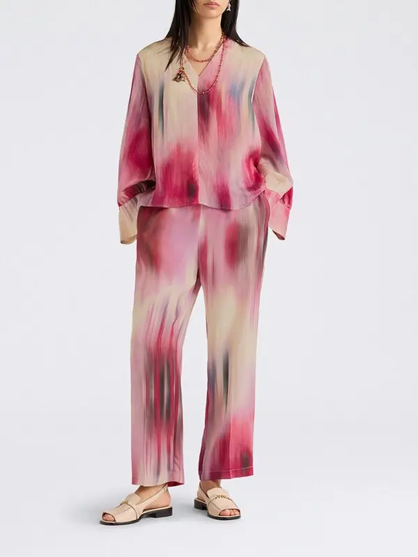 Momoni Printed Viscose Palazzo Trousers