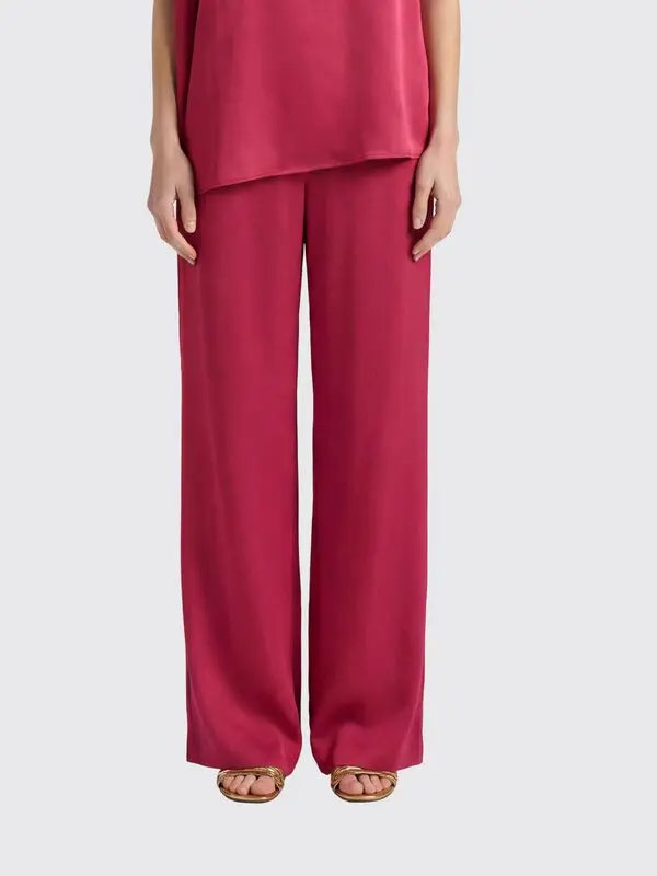 Momoni Viscose Palazzo Trousers - Raspberry