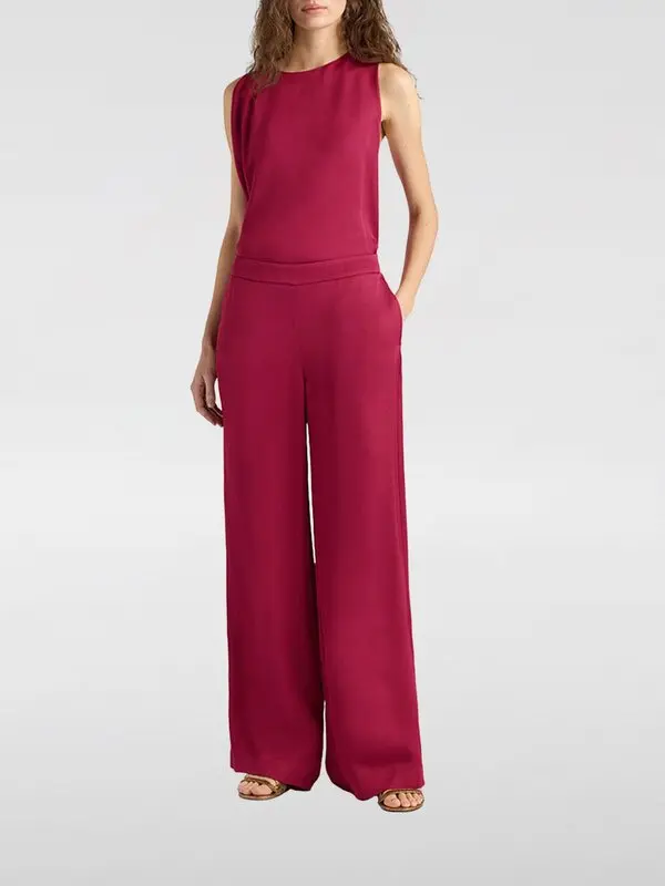 Momoni Viscose Palazzo Trousers - Raspberry
