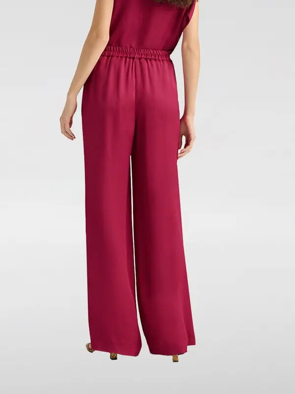Momoni Viscose Palazzo Trousers - Raspberry