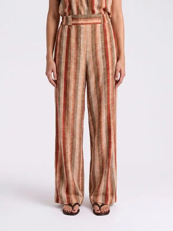 Momoni Striped Wide-leg Trousers - Orange