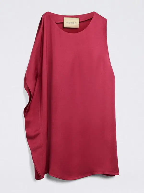 Momoni Sleeveless Viscose Blouse - Raspberry