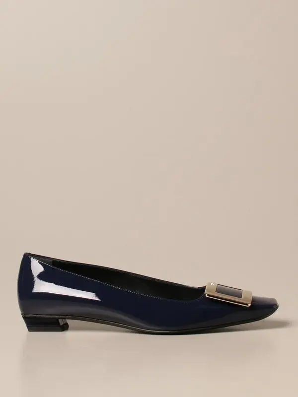 ROGER VIVIER Belle Vivier Patent Leather Pumps - Blue