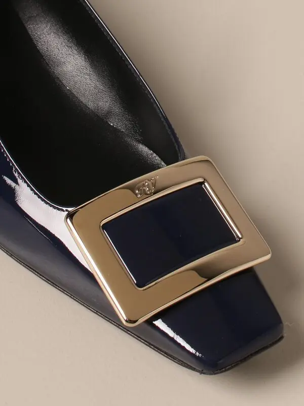 ROGER VIVIER Belle Vivier Patent Leather Pumps - Blue