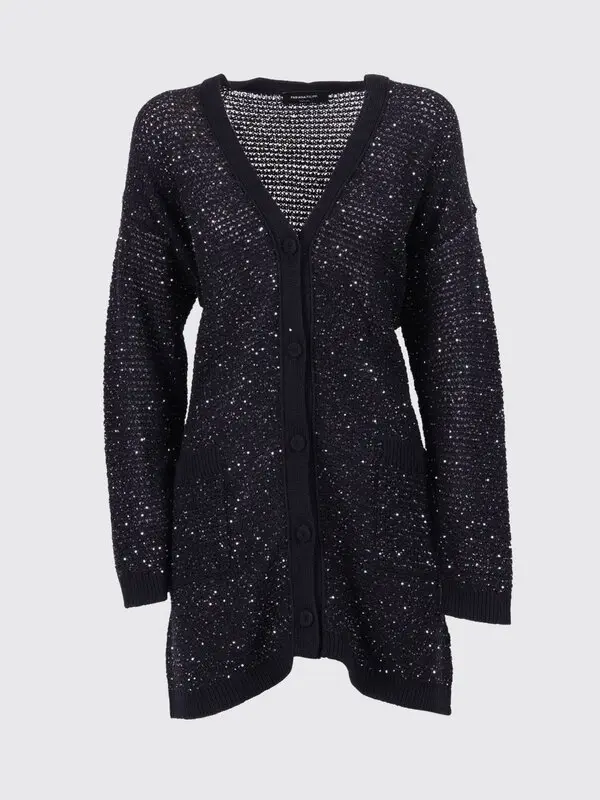 Fabiana Filippi Sequined Cotton Blend Cardigan - Blue