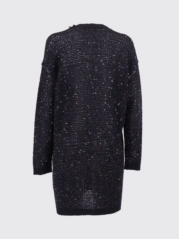 Fabiana Filippi Sequined Cotton Blend Cardigan - Blue