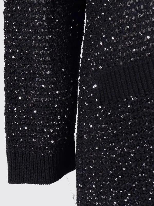 Fabiana Filippi Sequined Cotton Blend Cardigan - Blue