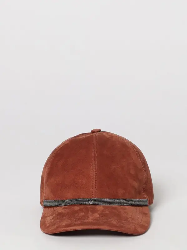 Brunello Cucinelli Suede Baseball Cap - Red