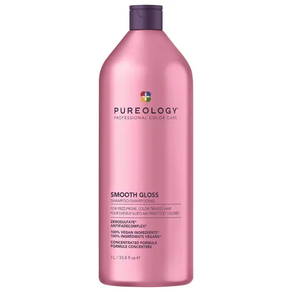 PUREOLOGY Smooth Gloss Shampoo For Frizz Control & Hair Shine - One-color