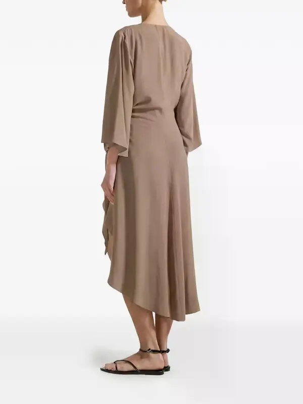Seventy Ruffled Wrap-style Midi Dress