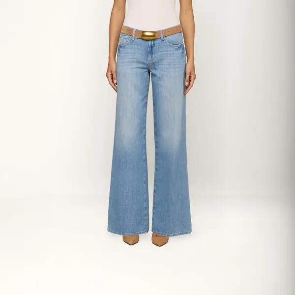 L'AGENCE Alicent Wide-leg Jean In Light Wash