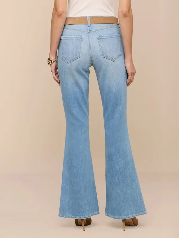 L'Agence Taney Low-rise Flare Jeans - Pacific