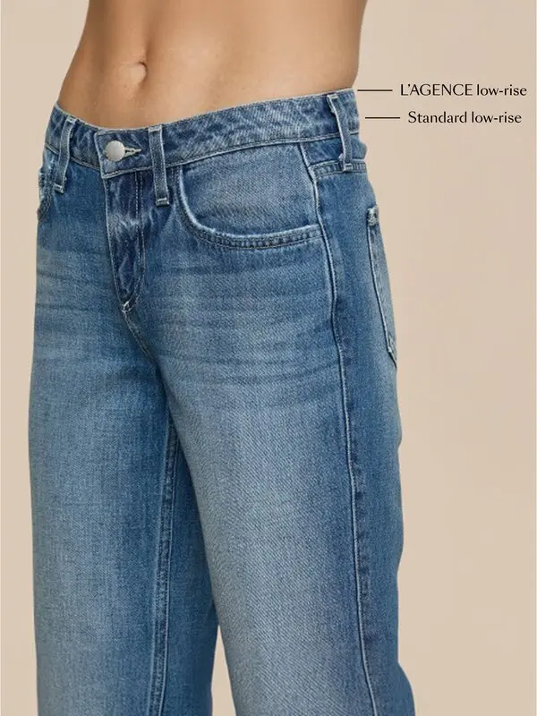 L'Agence Taney Low-rise Flare Jeans - Pacific