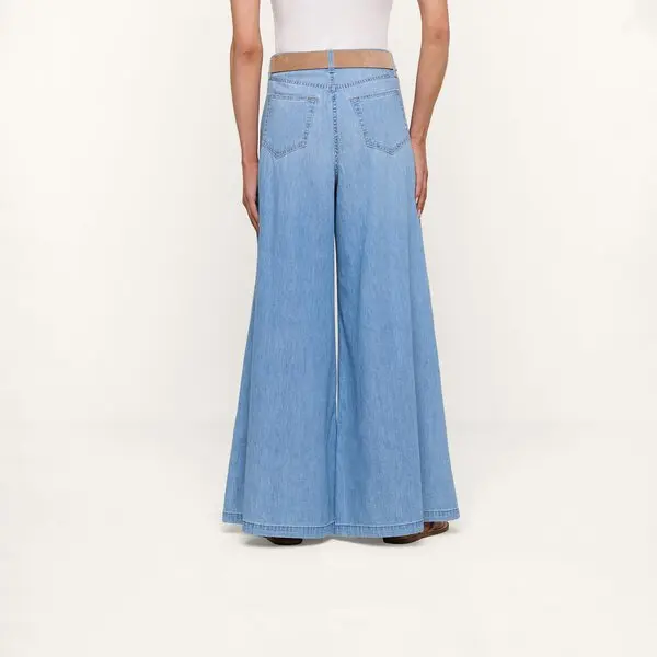 L'AGENCE Dariela Wide-leg Featherweight Denim Jeans