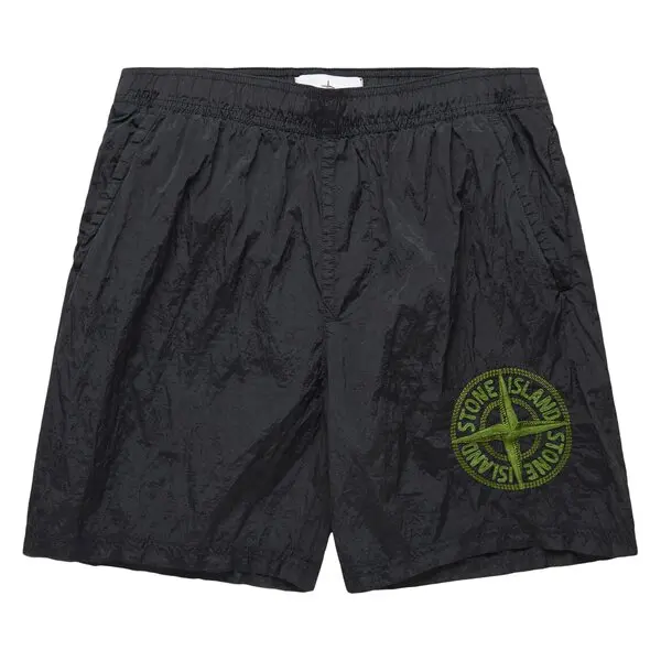 Stone Island Logo Detail Relaxed Fit Shorts