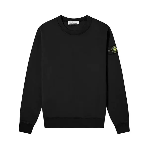 Stone Island Logo Patch Crewneck - Black