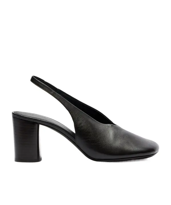 LEMAIRE Square Toe Open-heeled High-heeled Sandals