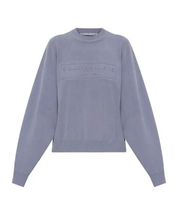 Alexander Wang Logo-embossed Jumper - Blue