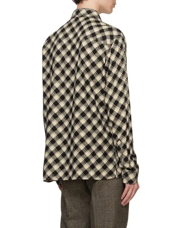 AMI Paris Check Printed Twill Shirt