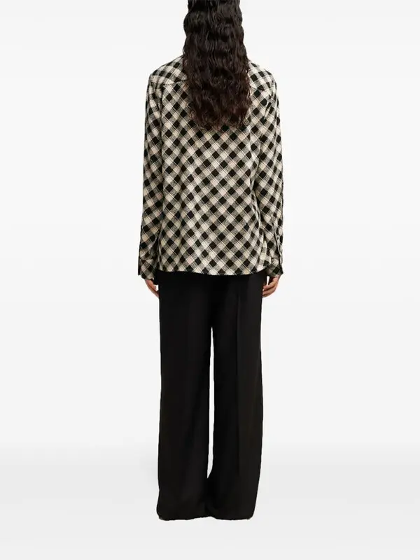 AMI Paris Check Printed Twill Shirt