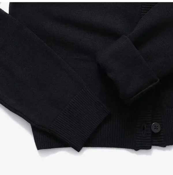 MARINE SERRE Core Button-up Knitted Cardigan With Crescent Embroidery