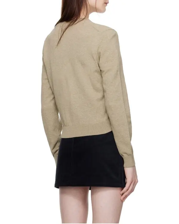 A.p.c. Josephine Cropped V-neck Cardigan - Nude