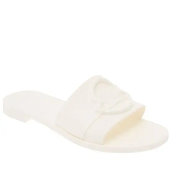 Moncler Open Toe Logo Slides