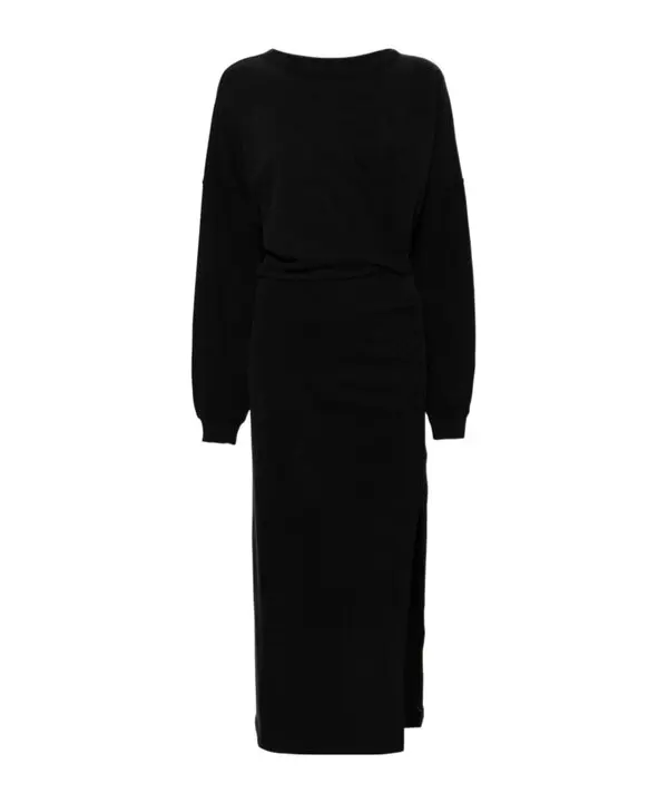 Isabel Marant Étoile Ruched Maxi Dress With Logo Embroidery