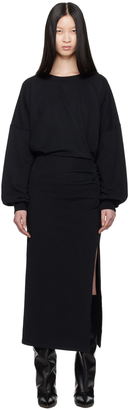 Isabel Marant Étoile Ruched Maxi Dress With Logo Embroidery