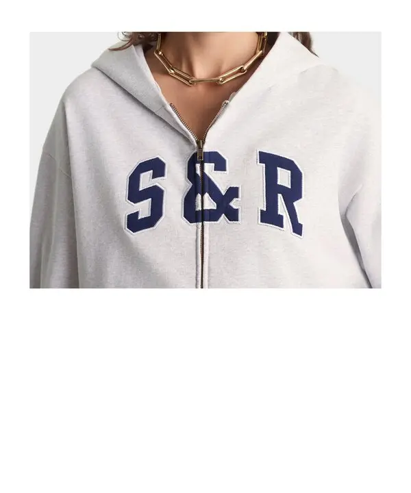 SPORTY  RICH Sporty & Rich Sr Ivy Zip Hoodie