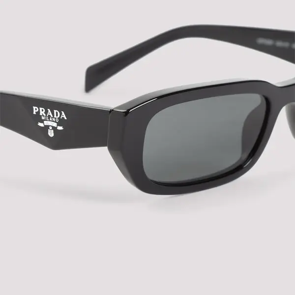 Prada Rectangular Frame Sunglasses - Black