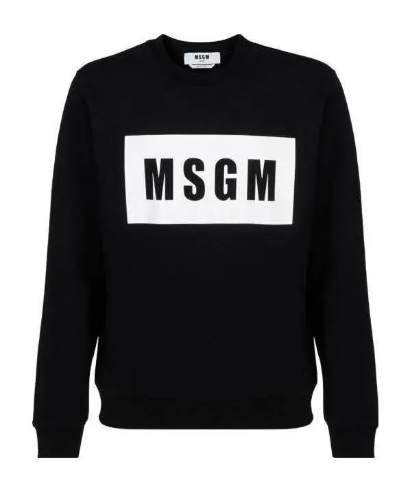 MSGM Logo Print Sweatshirt - Black