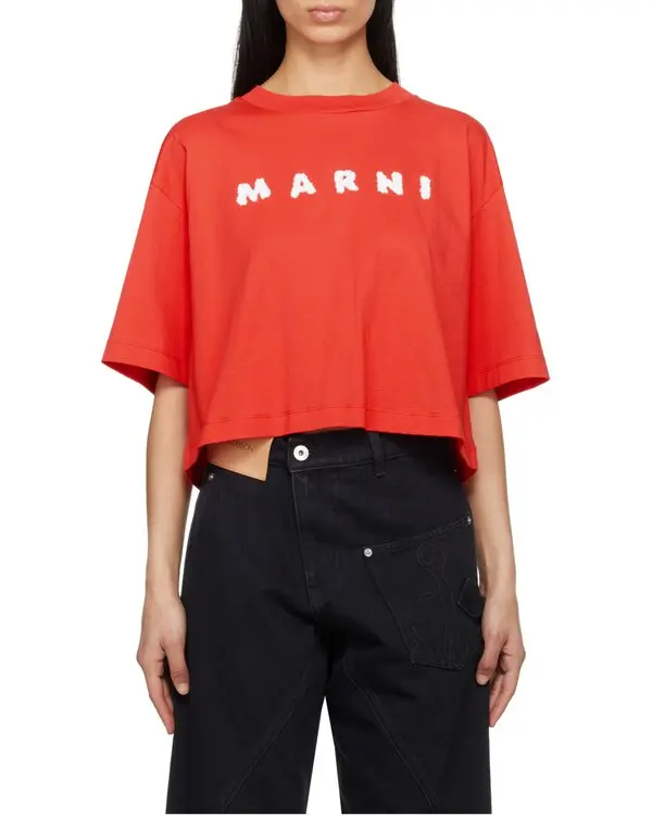 Marni Logo Scribbled Boxy T-shirt