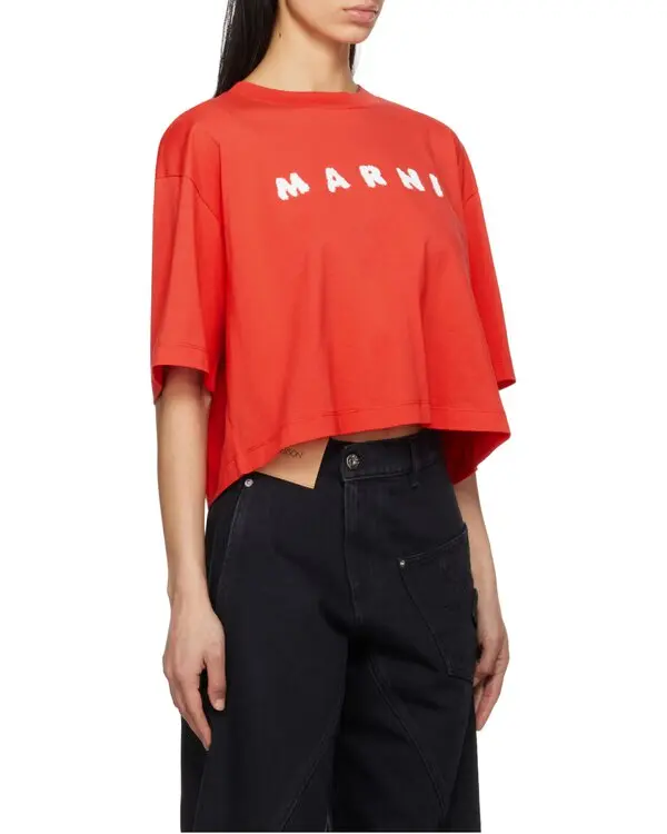 Marni Logo Scribbled Boxy T-shirt