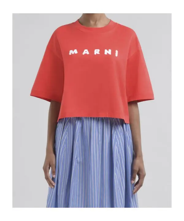 Marni Logo Scribbled Boxy T-shirt