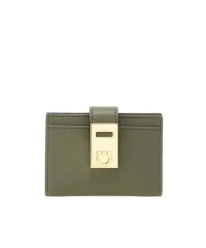FERRAGAMO Hug Credit Card Holder - Green
