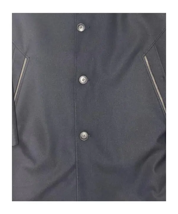 Canali Button-down Collar Coat - Grey