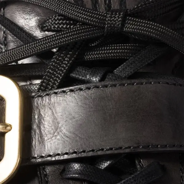 Miu Miu Leather Sneakers With Buckle Detailing