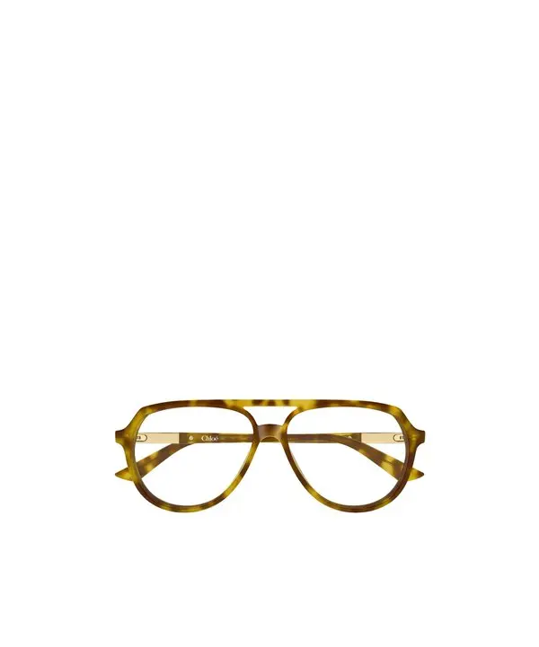 Chloé Eyewear Pilot Frame Glasses - Brown