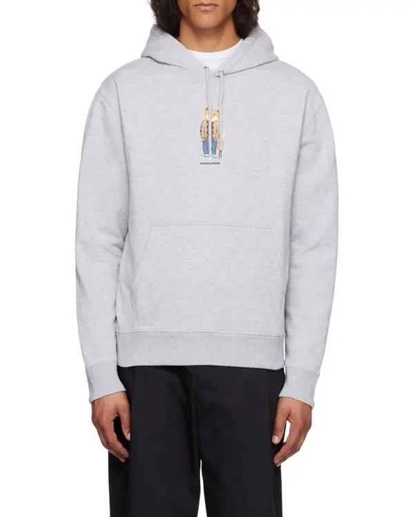 Maison Kitsuné Fox Printed Drawstring Hoodie
